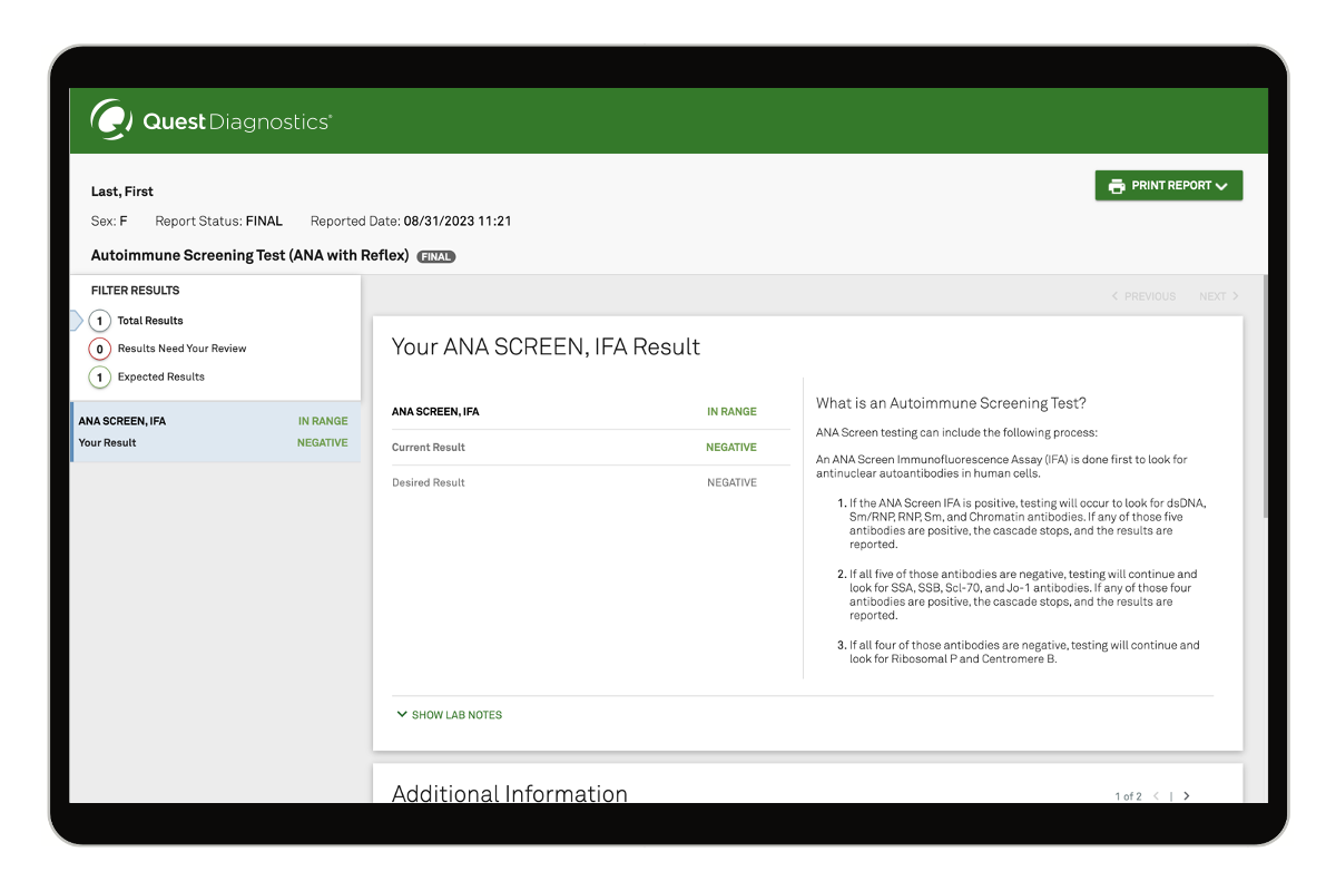 Autoimmune Screening Test (ANA with Reflex)