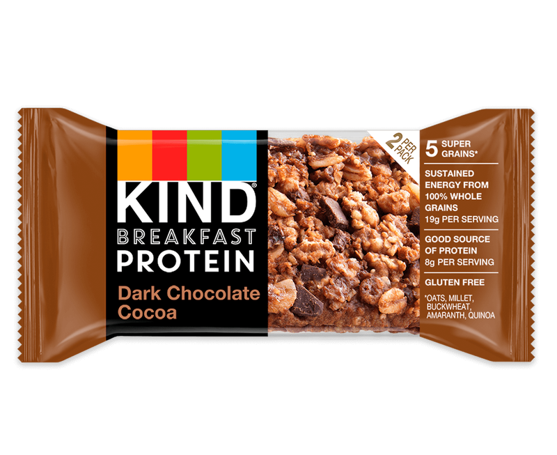Dark Chocolate Cocoa Protein Breakfast Bars — Kind Snacks