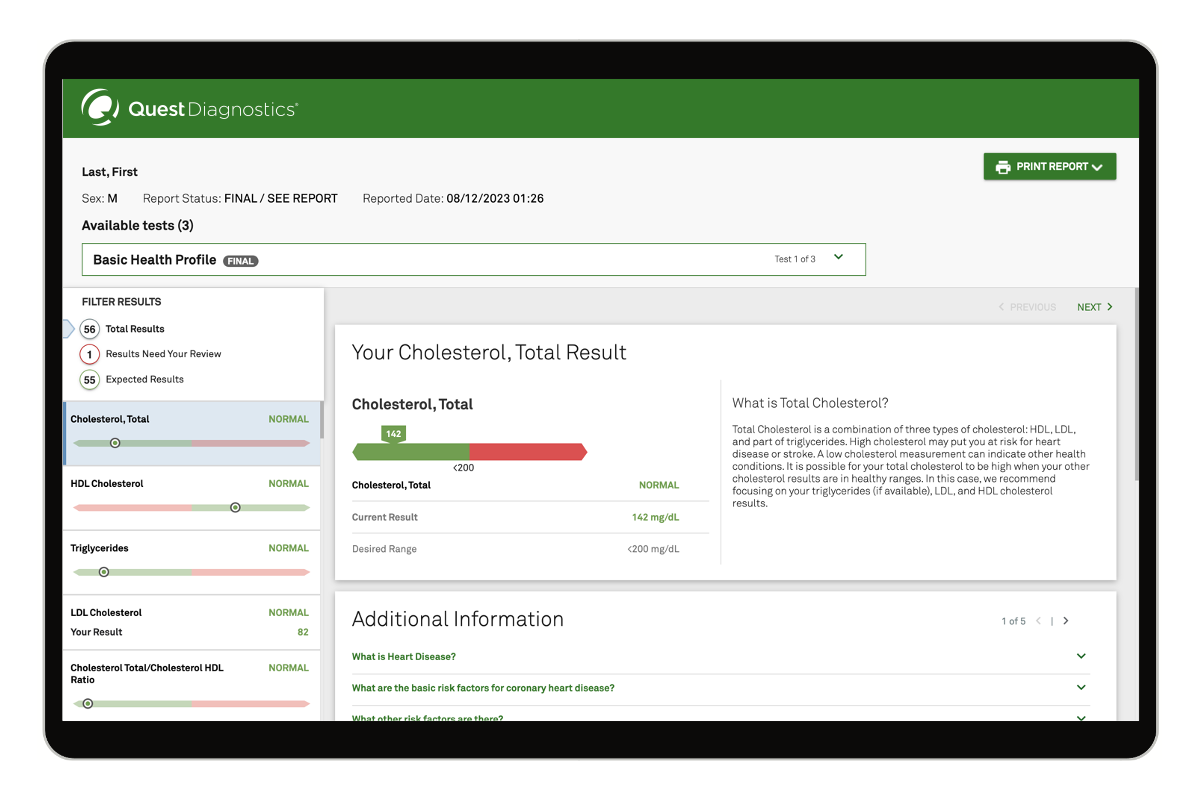 Basic Health Profile — Standard